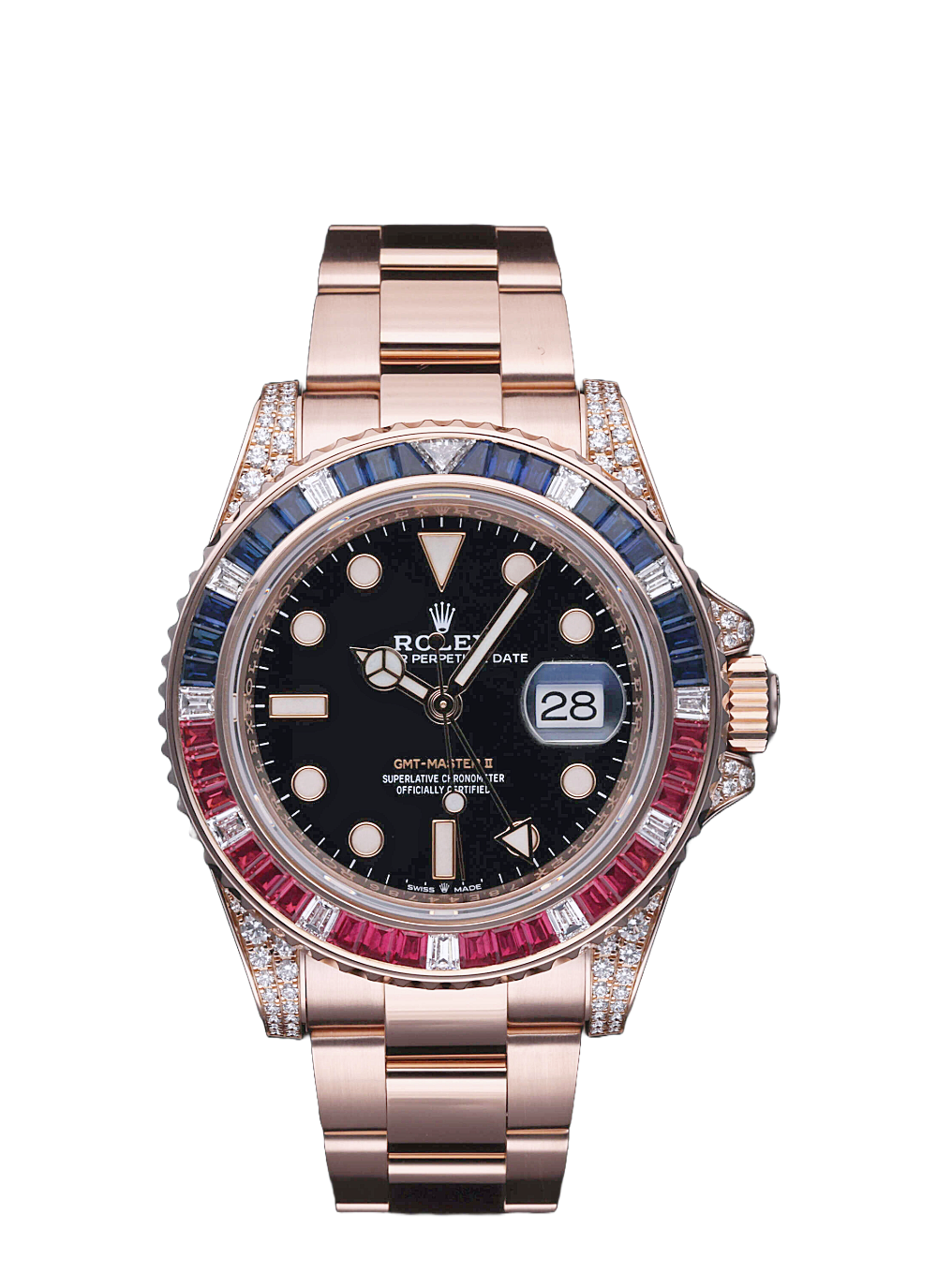 Rolex GMT-Master II - (126755SARU) Rose Gold Sapphire & Ruby – The Watch Scanner